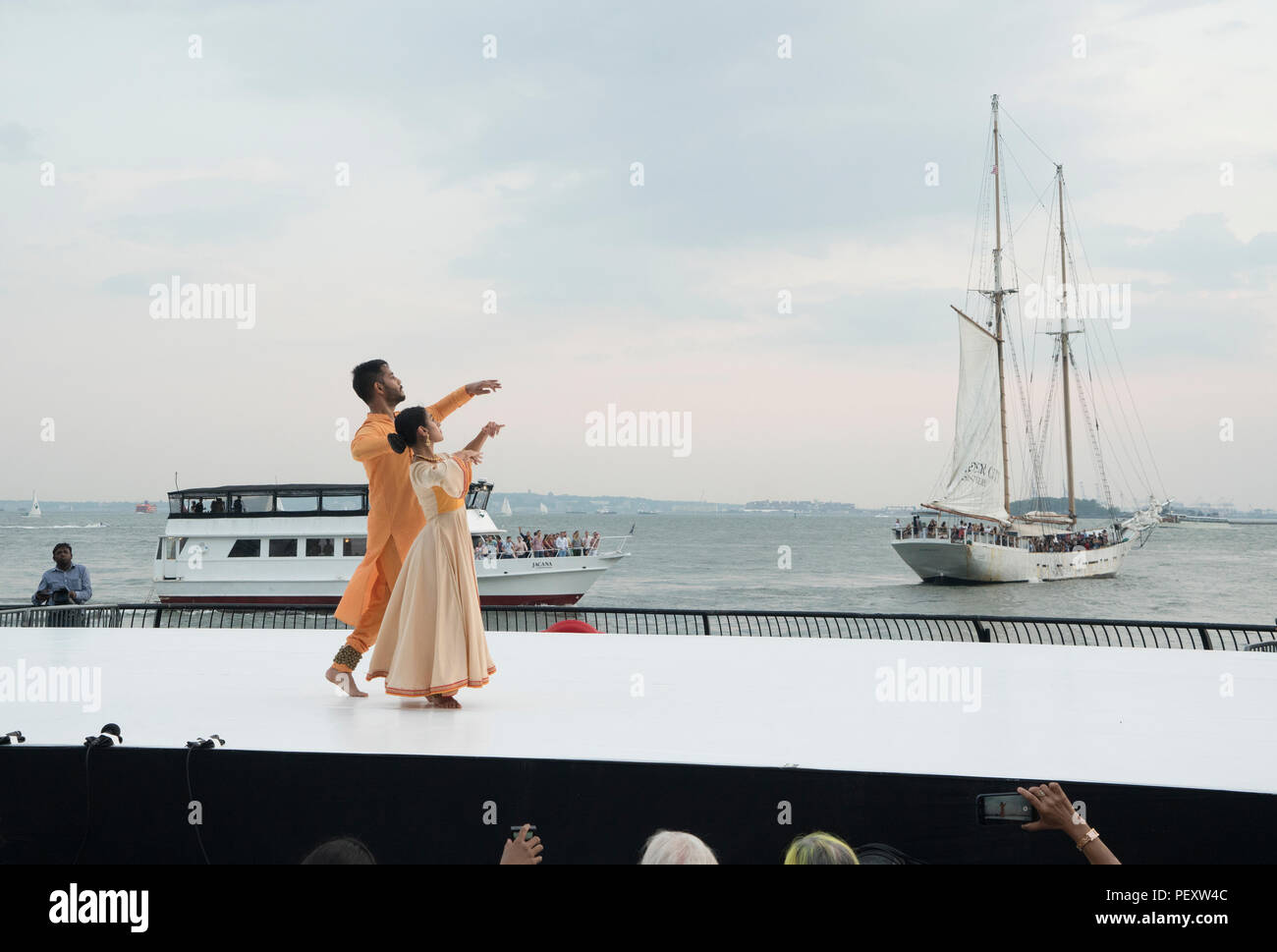 With the Hudson River as a backdrop, Mohip Joarder and Parul Shah of ...