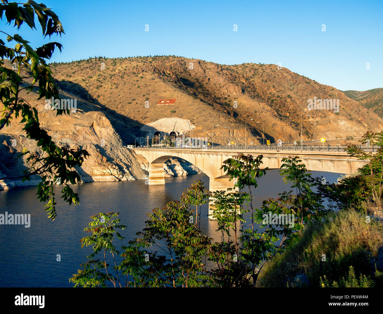 Turkey, Elazig Firat Lake landscape view and mountains Stock Photo - Alamy