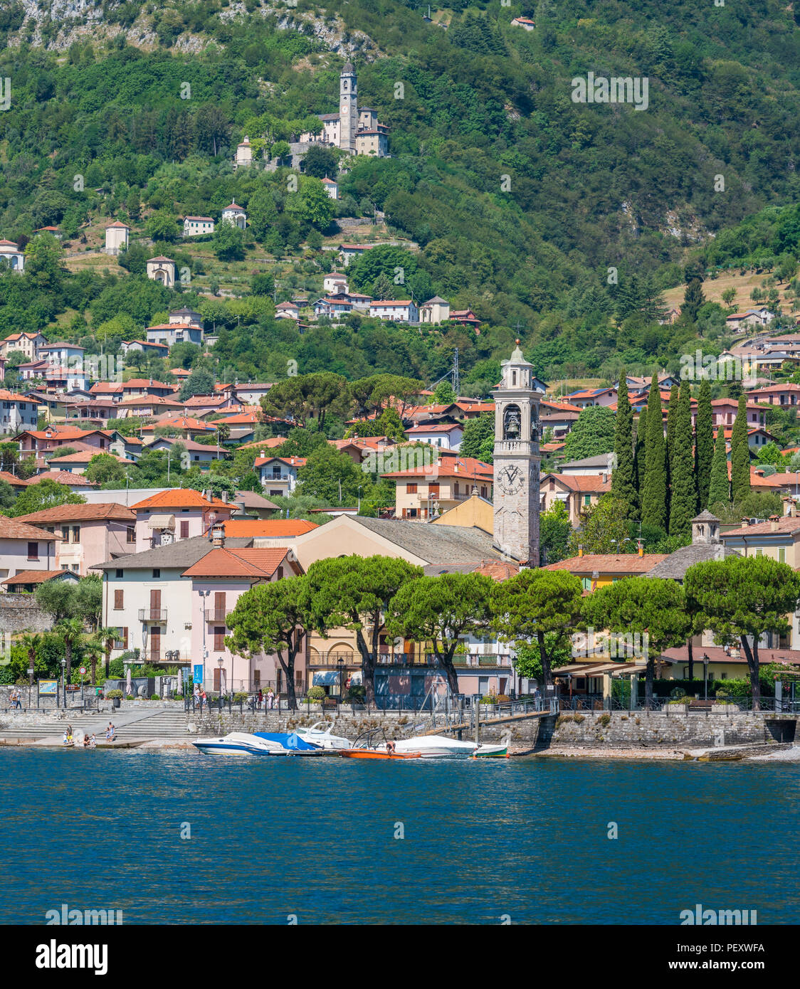 Scenic sight in Lenno, beautiful village overlooking Lake Como ...