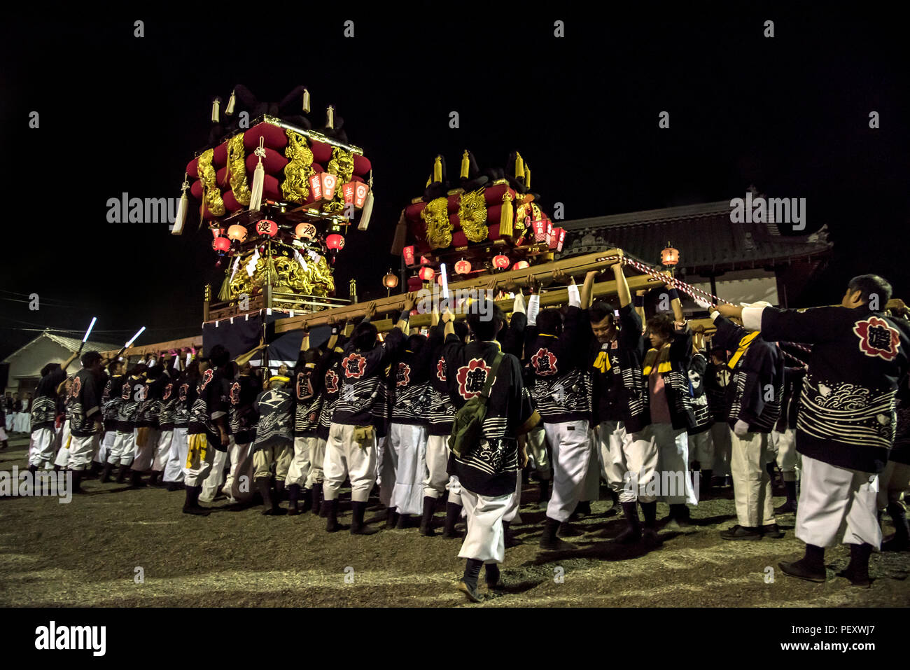 Kyoto, Japan: The Shintoist Japanese youth celebrate the matsuri ...
