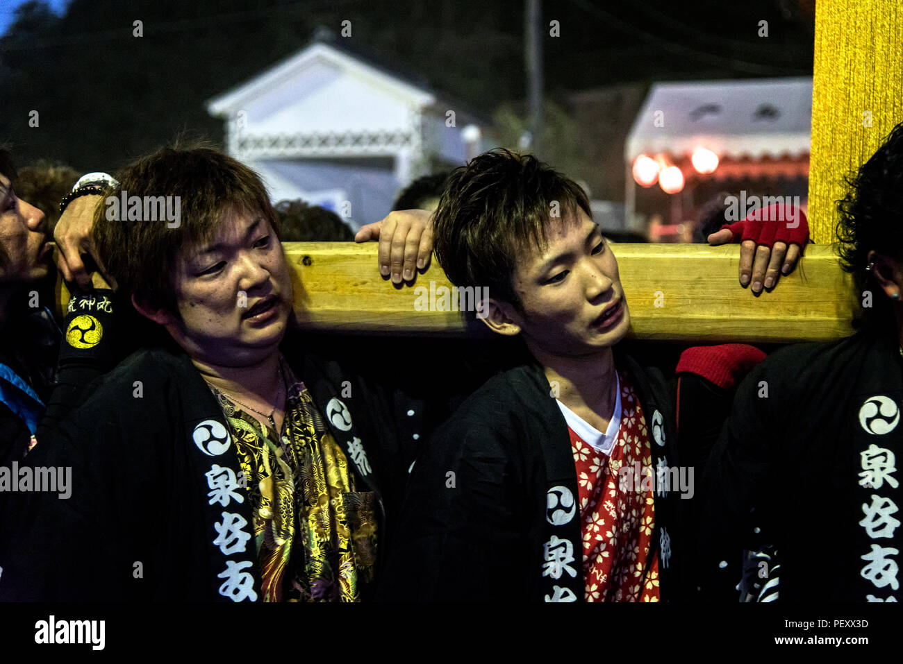 Kyoto, Japan: The Shintoist Japanese youth celebrate the matsuri ...
