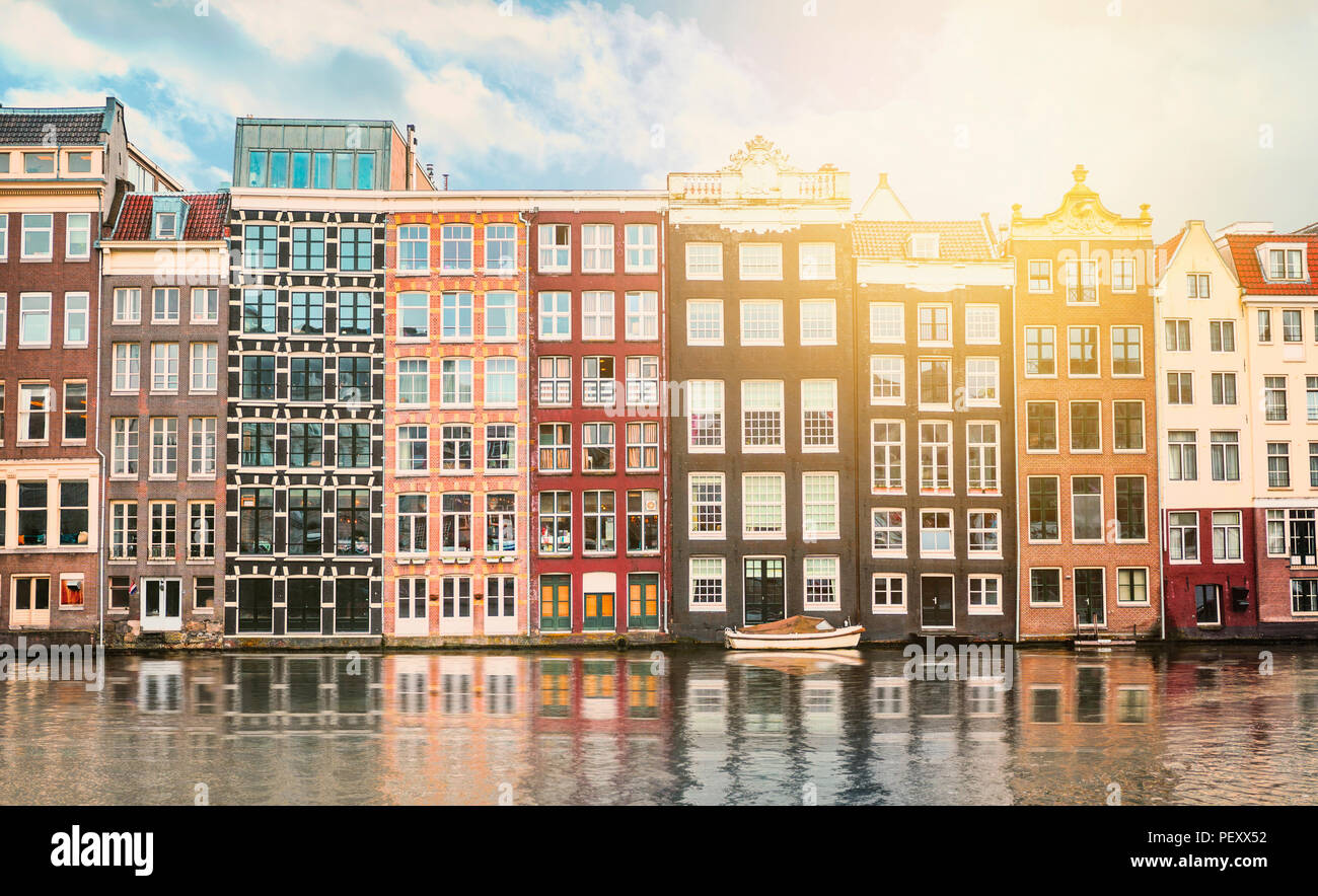 Traditional old buildings in Amsterdam, the Netherlands Stock Photo - Alamy