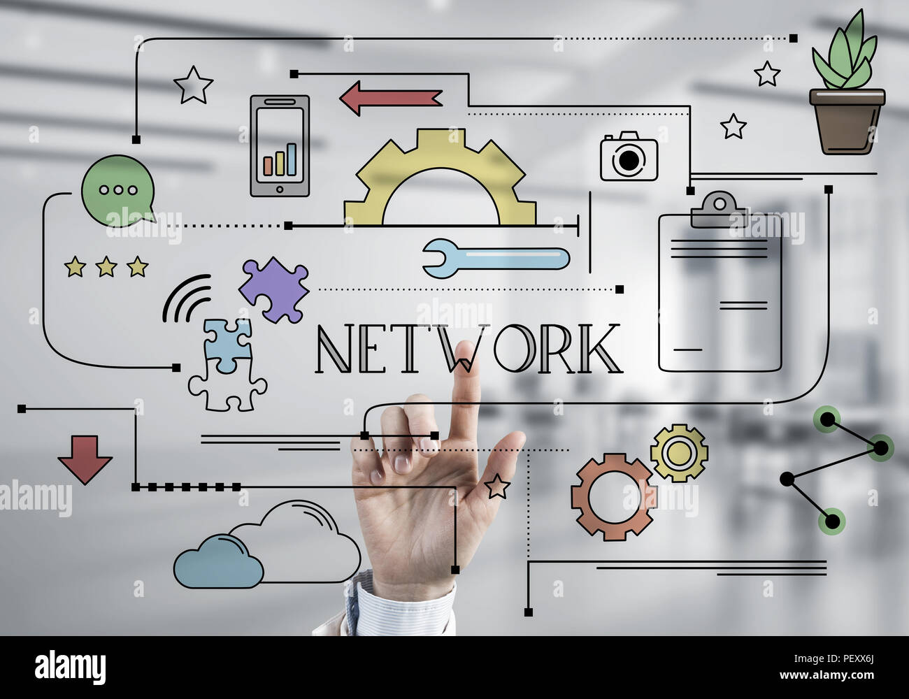 Concept of electronic business and internet education and modern Stock ...