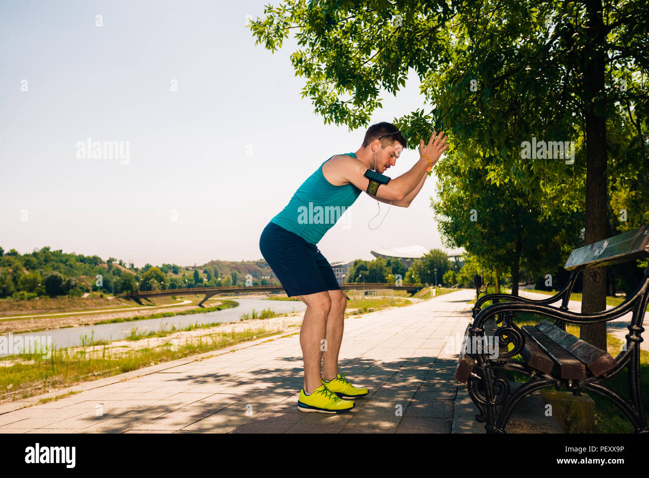 Motivated handsome active fit man hi-res stock photography and images ...
