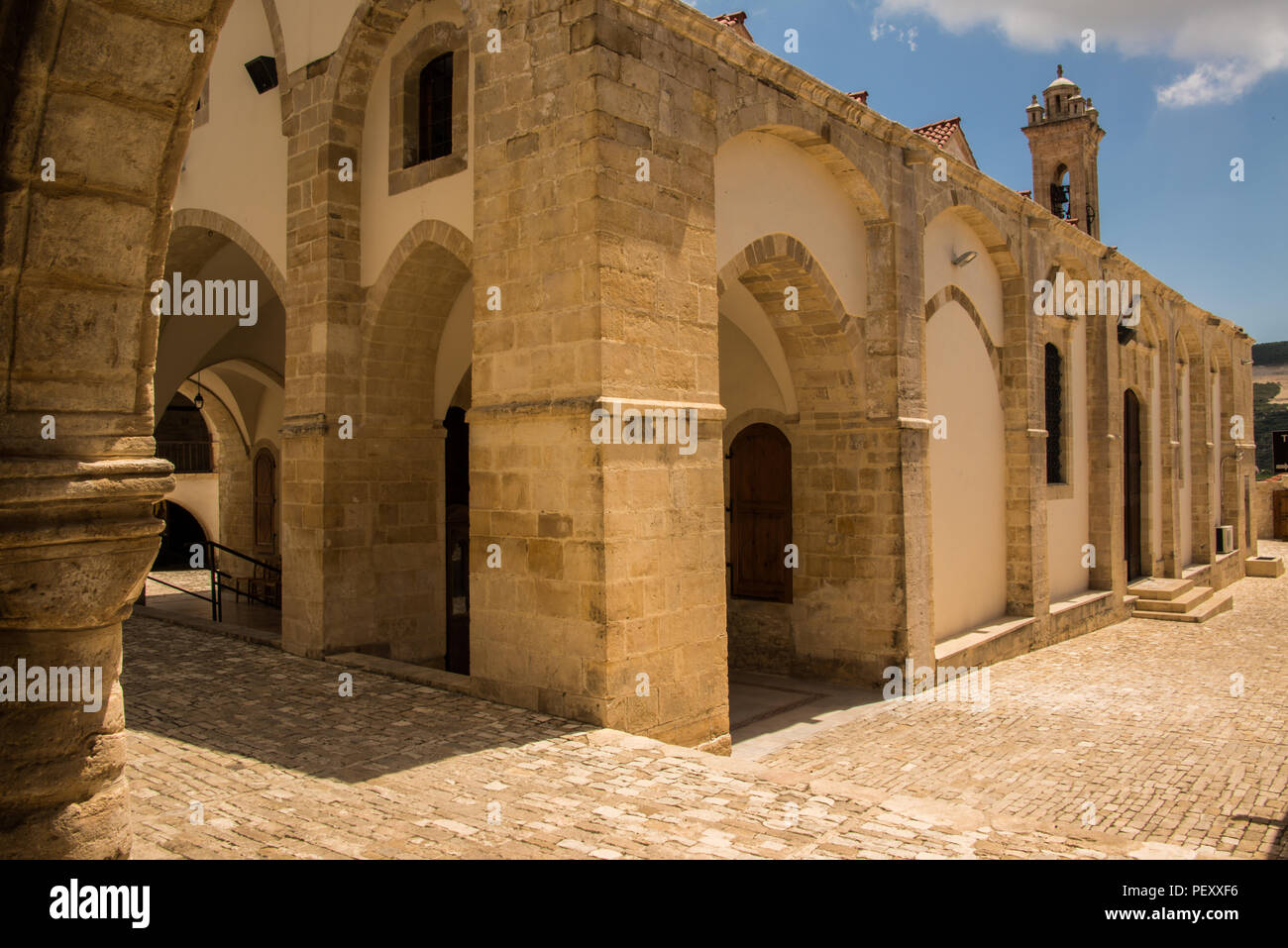 The Monastery of The holy and Life-giving cross, Omodos, Cyprus Stock ...