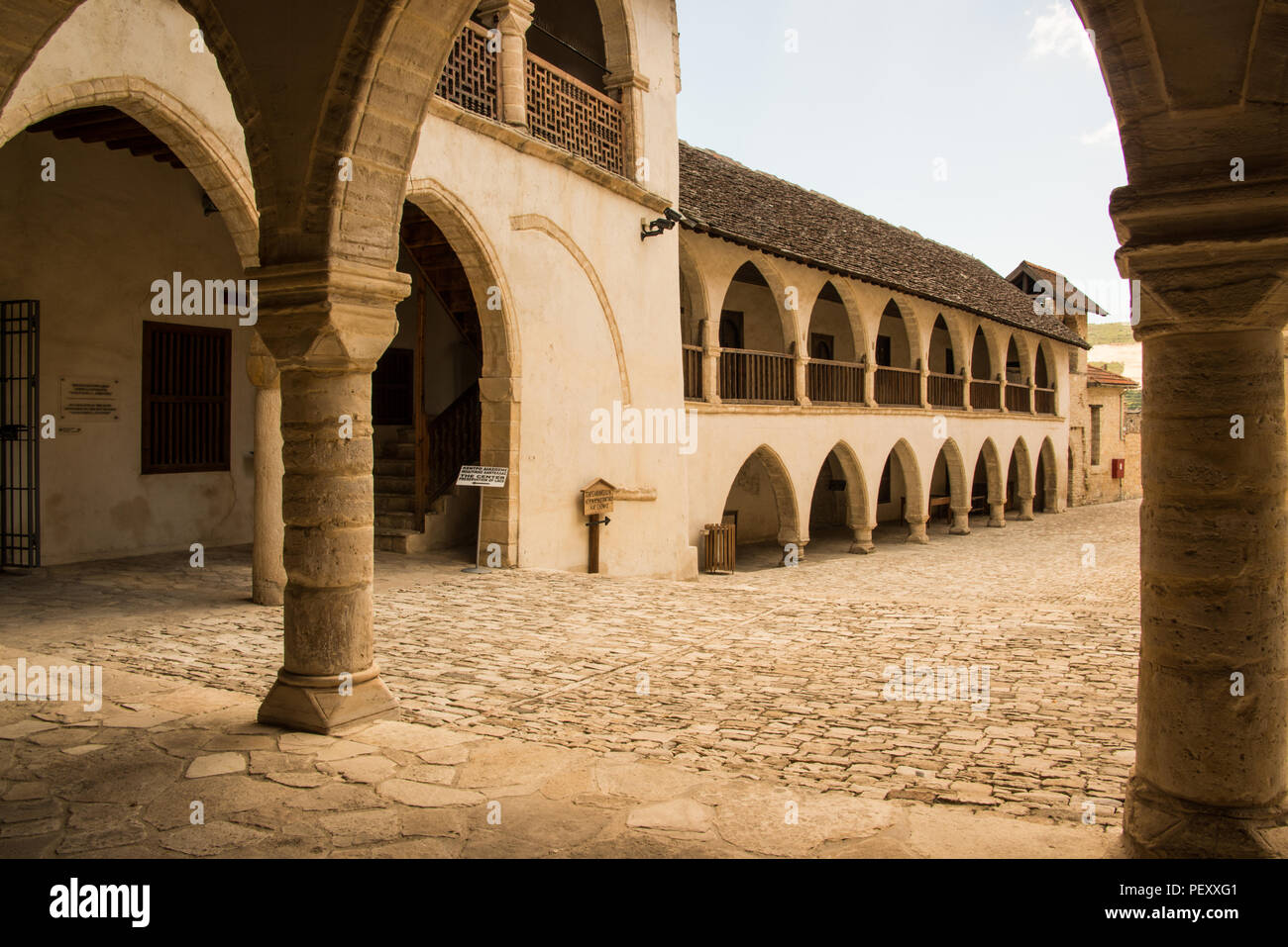The Monastery of The holy and Life-giving cross, Omodos, Cyprus Stock ...