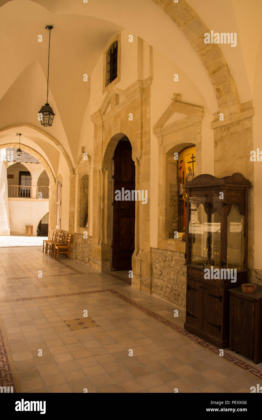 The Monastery of The holy and Life-giving cross, Omodos, Cyprus Stock ...