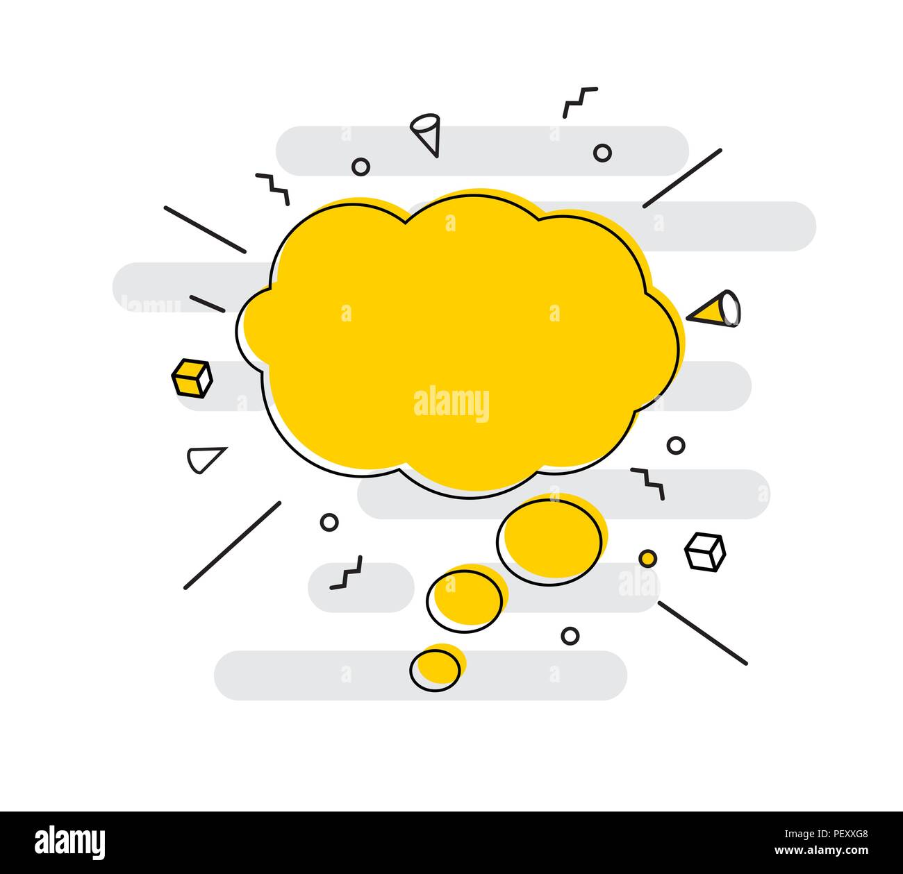 Hand drawn speech bubbles icon. Vector Illustration Stock Vector Image ...