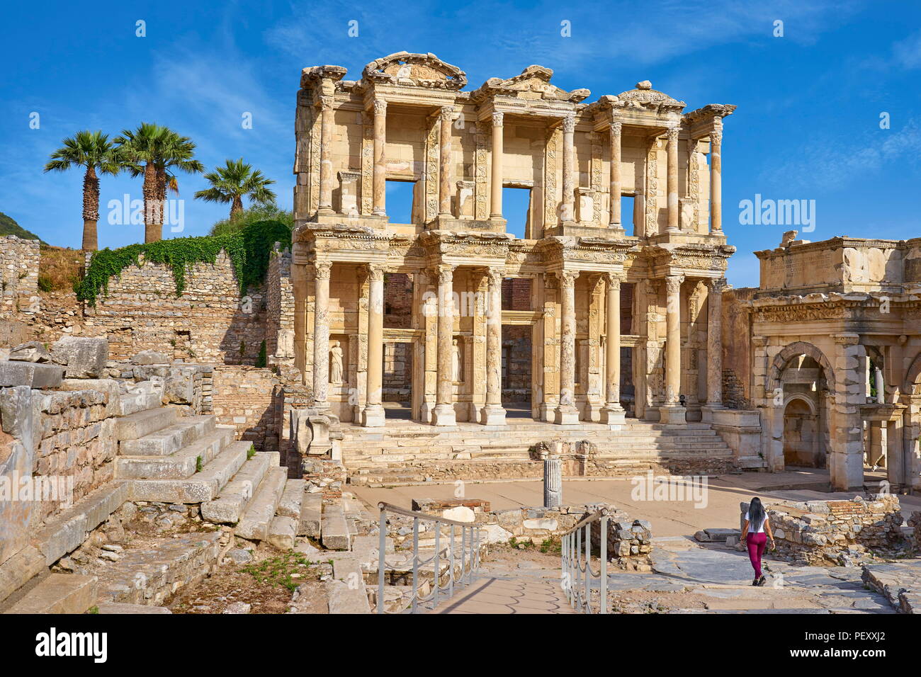 Ephesus - Library of Celsus, Turkey Stock Photo - Alamy