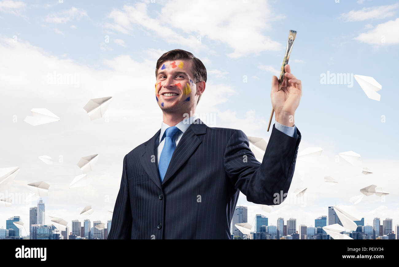 Inspiration of young creative businessman Stock Photo - Alamy