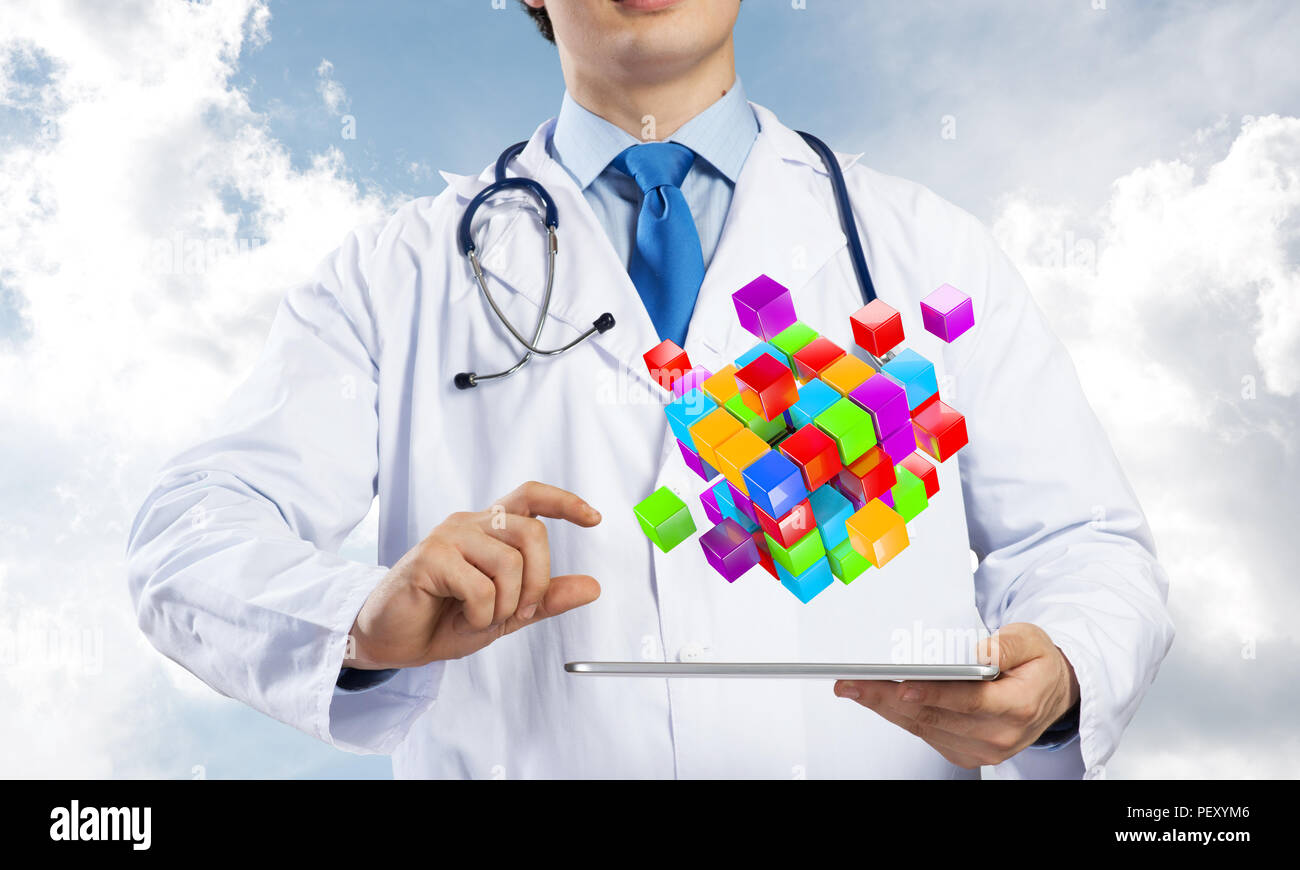 Analytical thinking of medical employee Stock Photo - Alamy