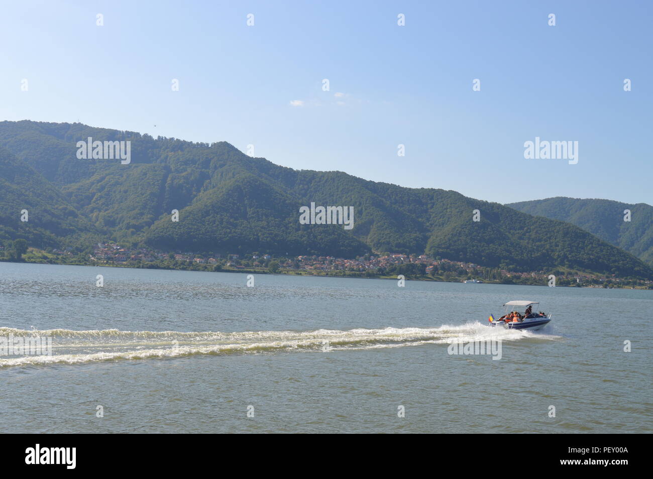 Boats on the Danube river Stock Photo - Alamy