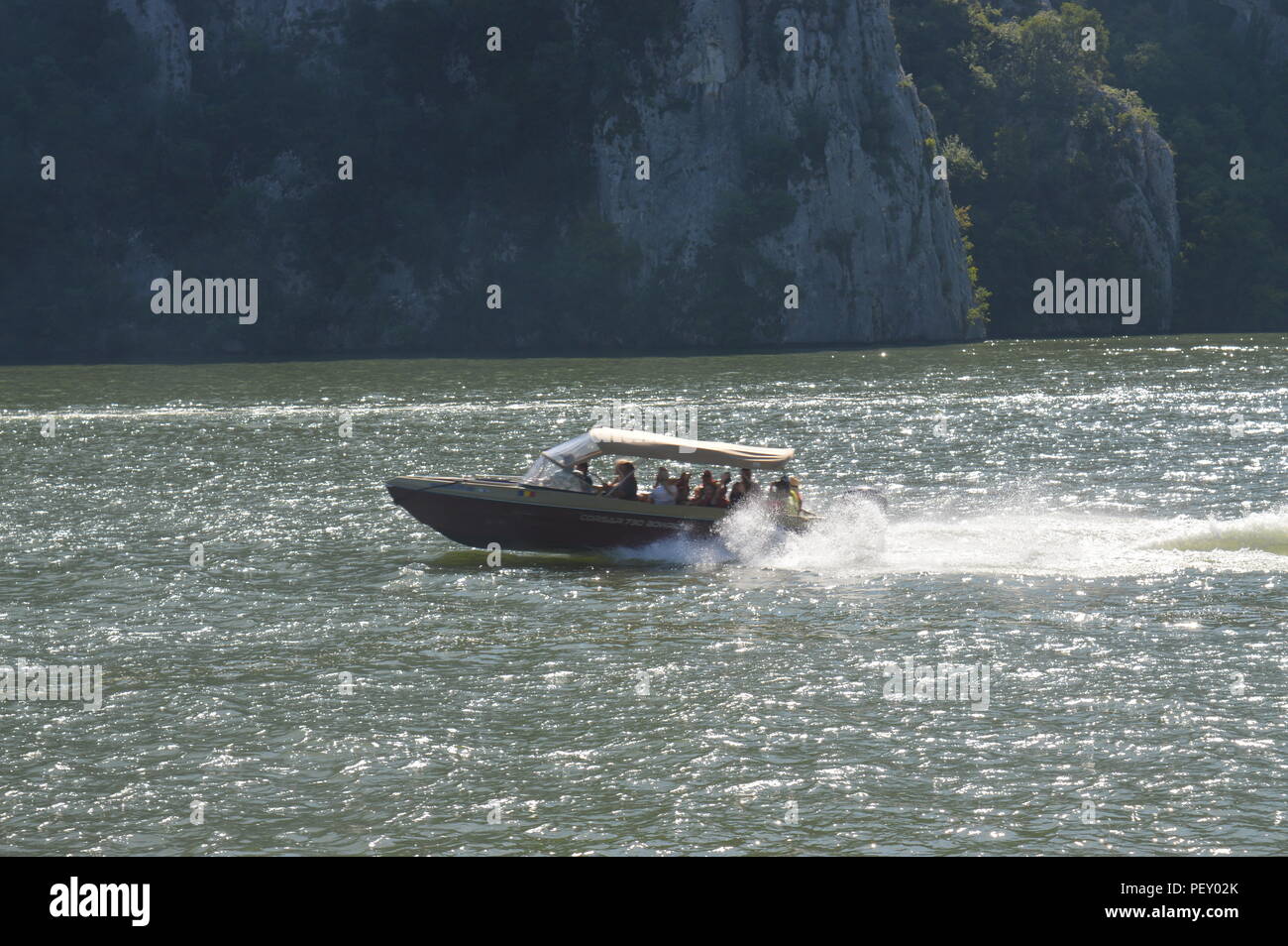 Boats on the Danube river Stock Photo - Alamy