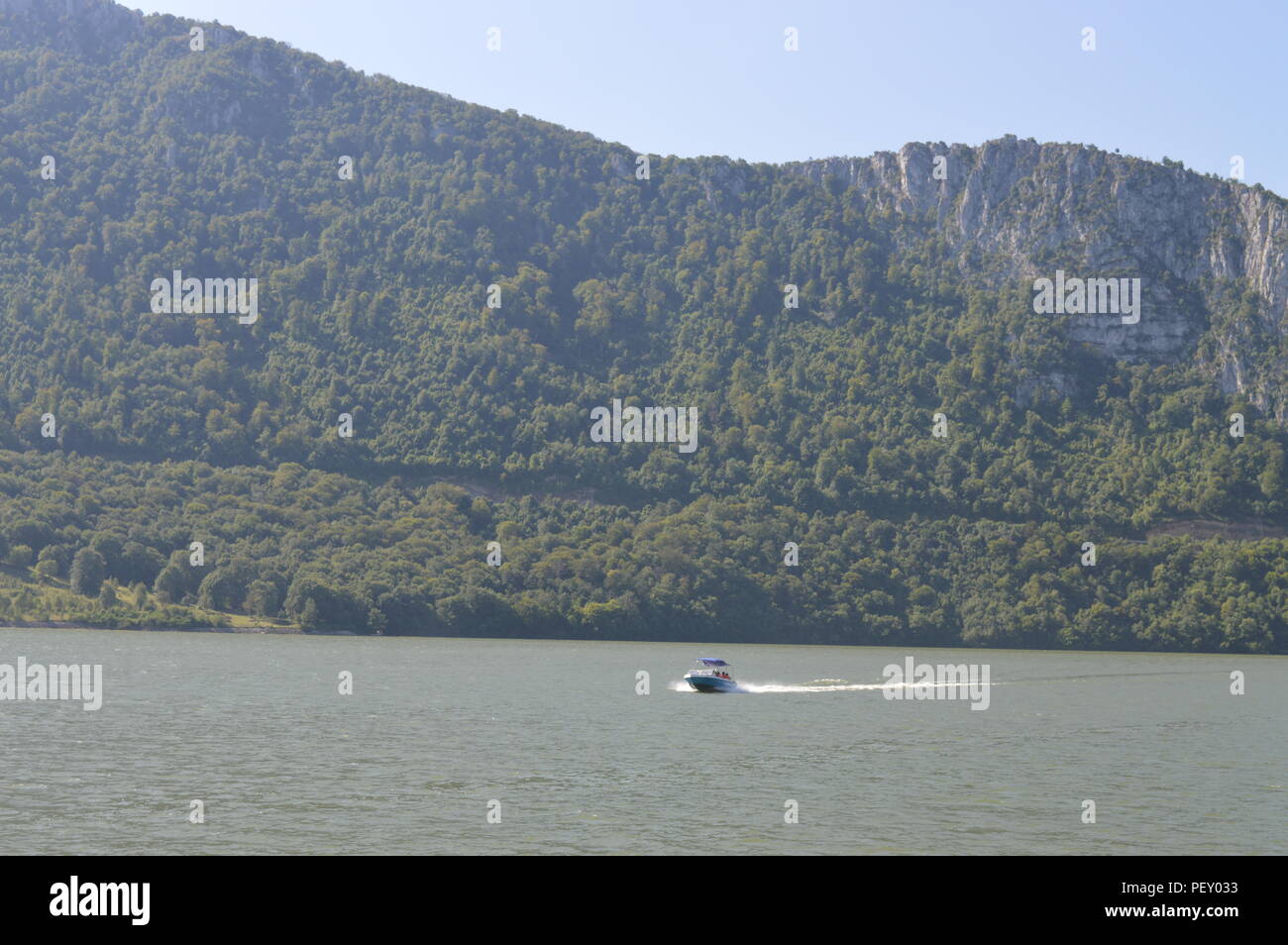 Boats on the Danube river Stock Photo - Alamy