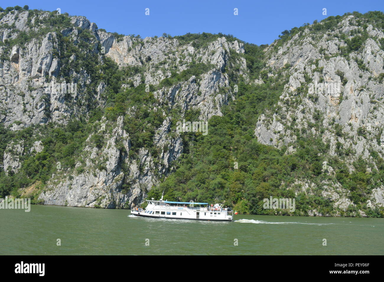 Boats on the Danube river Stock Photo - Alamy