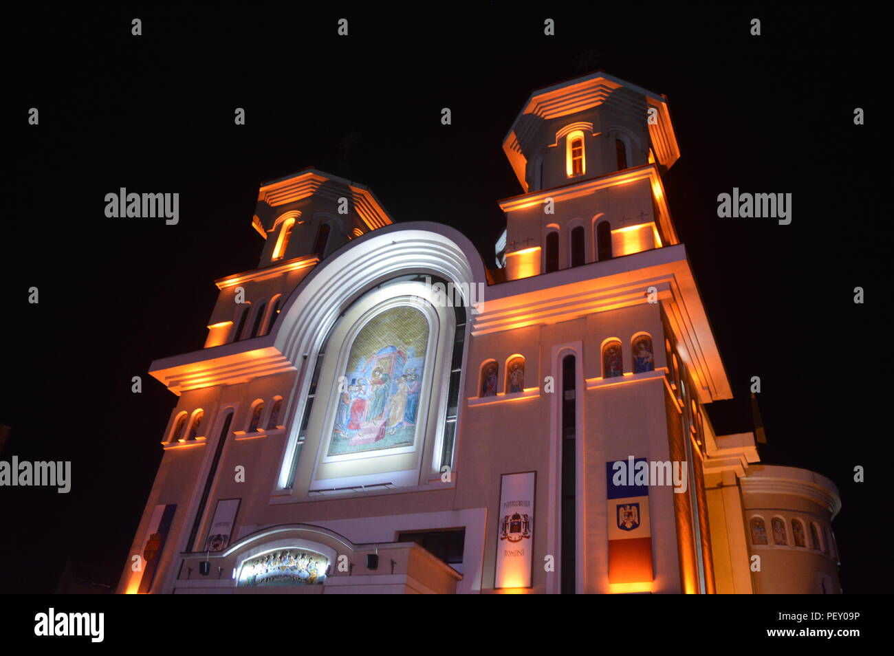 Church at night Stock Photo - Alamy