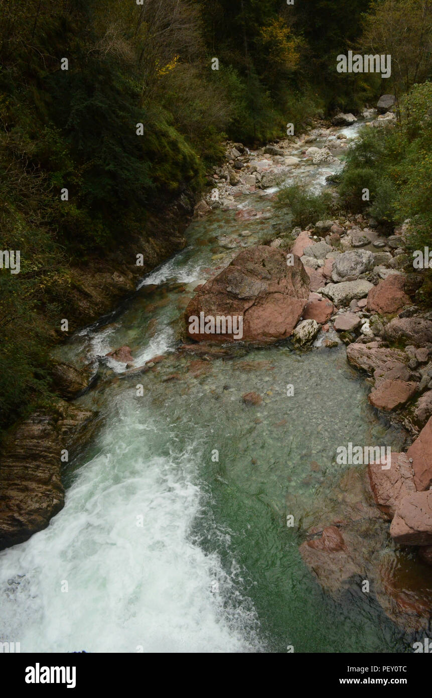 Amazing photo of rushing water from a natual waterfall Stock Photo - Alamy