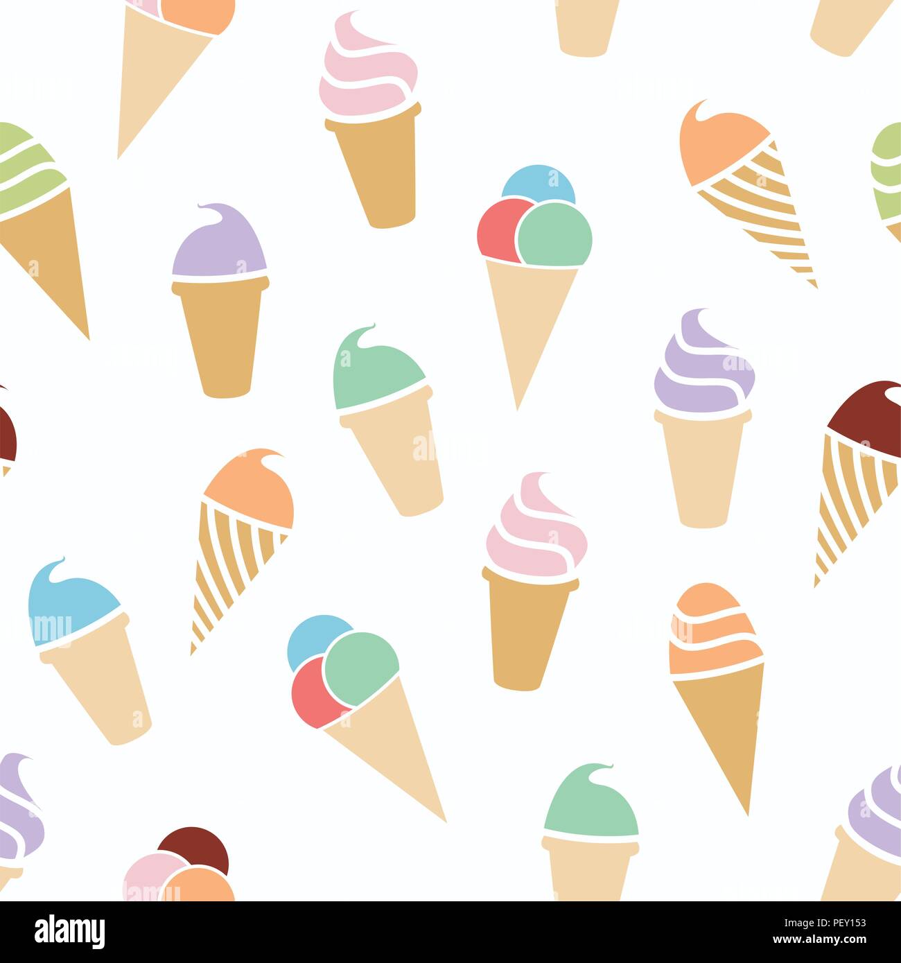 Ice Cream Cone Background Pattern