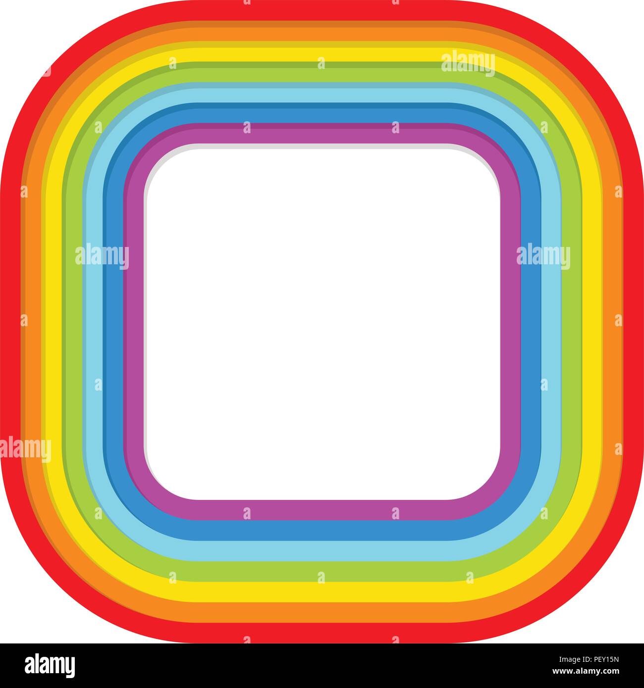 vector background border of abstract rainbow symbol isolated on white ...