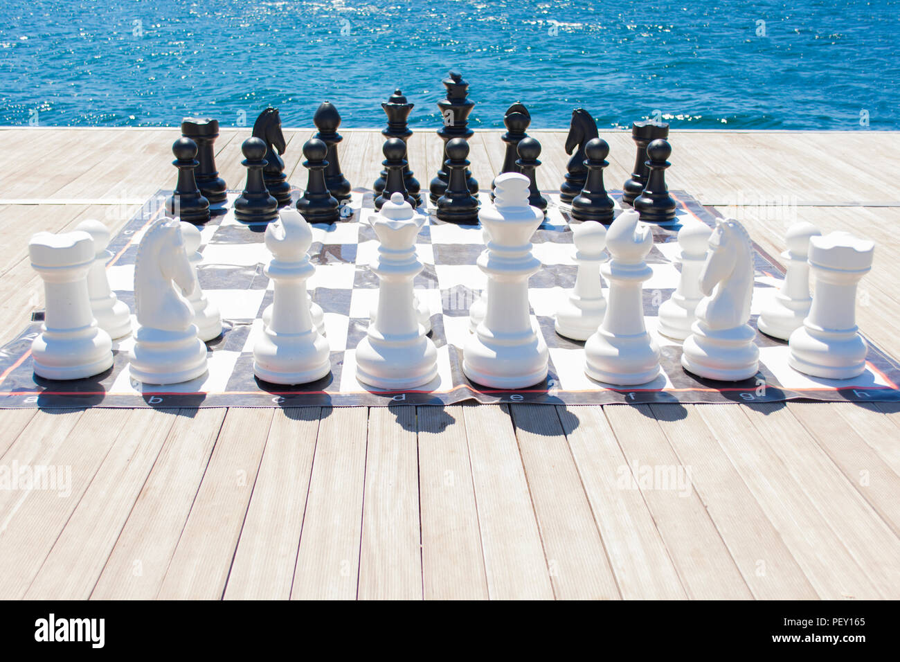 Chessboard beach hi-res stock photography and images - Alamy