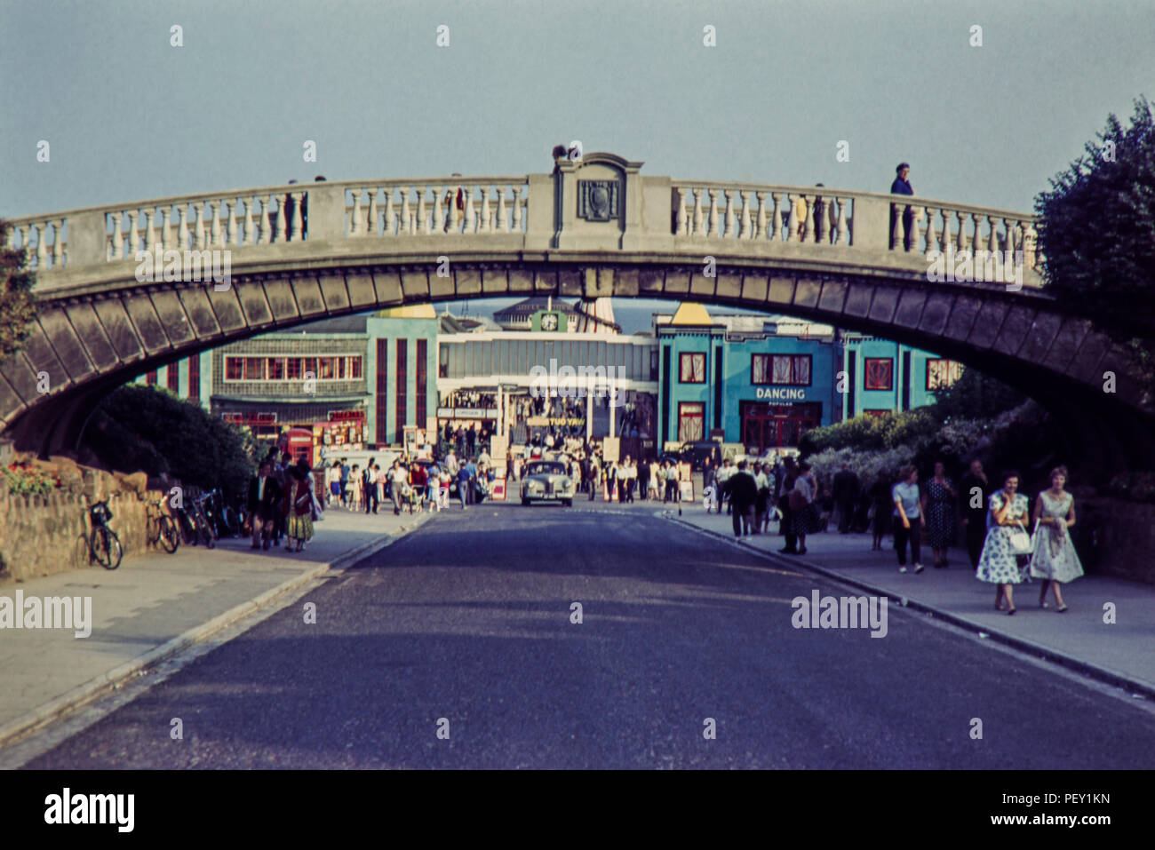 Pier Gap Bridge, Clacton-on-Sea, Essex Image taken in the 1950s Stock ...