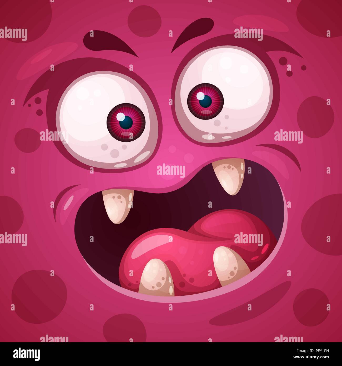 Funny, cute, crazy monster characters. Halloween illustration Stock ...