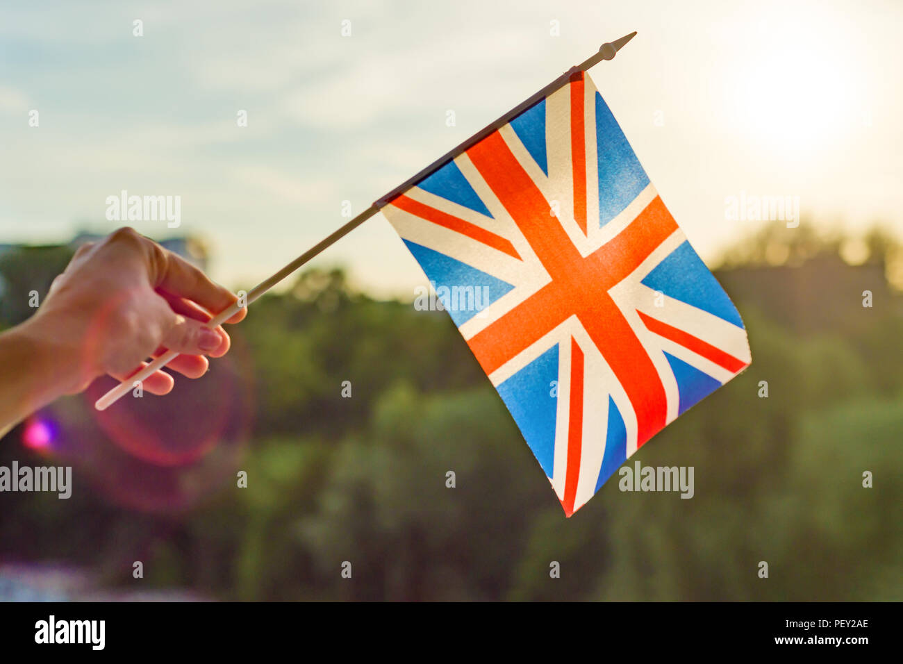 Hand Waving British Flag High Resolution Stock Photography and Images ...