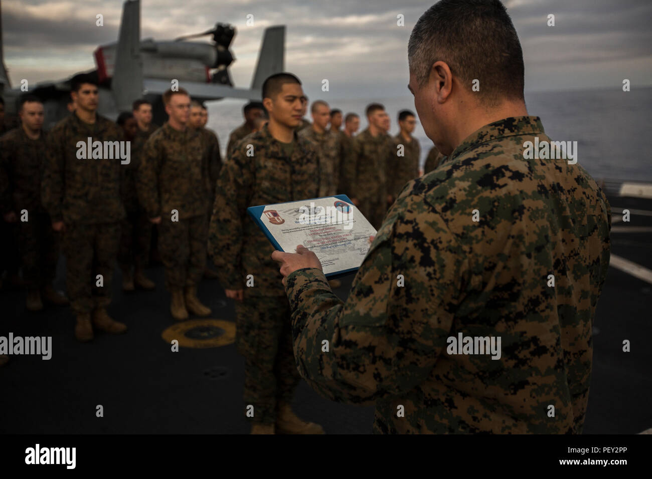 U.S. Navy Hospital Corpsman 3rd Class Nicolas Biscocho with Combat ...