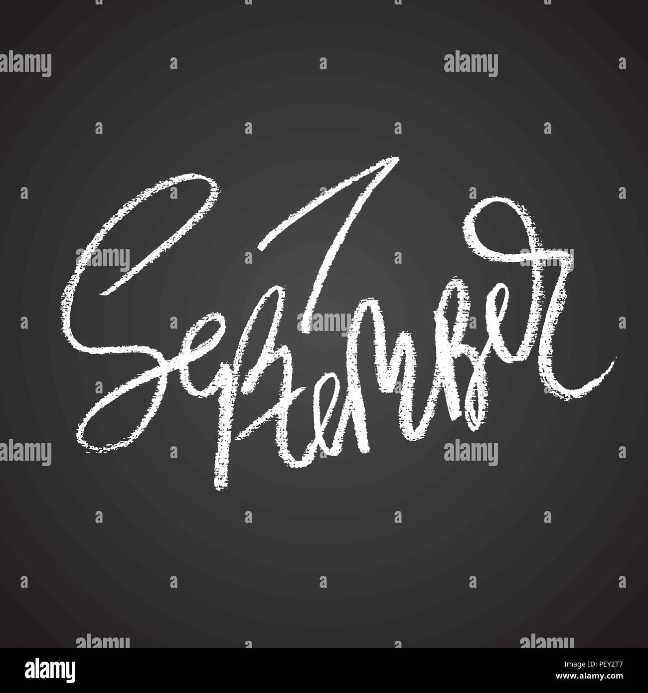 1 september. Chalk textured modern simple lettering on blackboard ...
