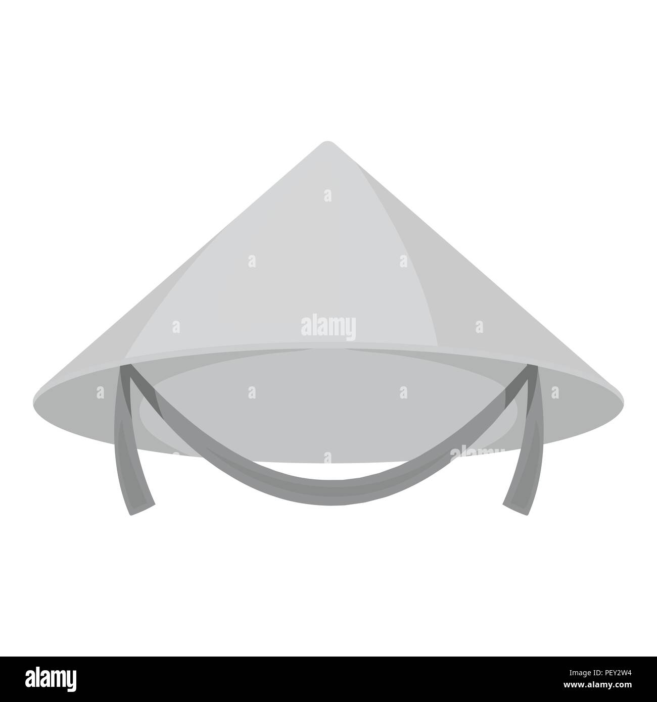 Conical hat icon in monochrome style isolated on white background. Hats ...