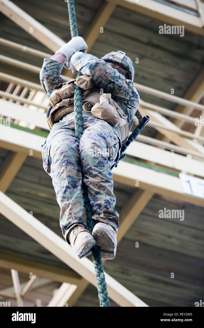 A U.S. Marine with Bravo Company, 1st Battalion, 8th Marine Regiment ...
