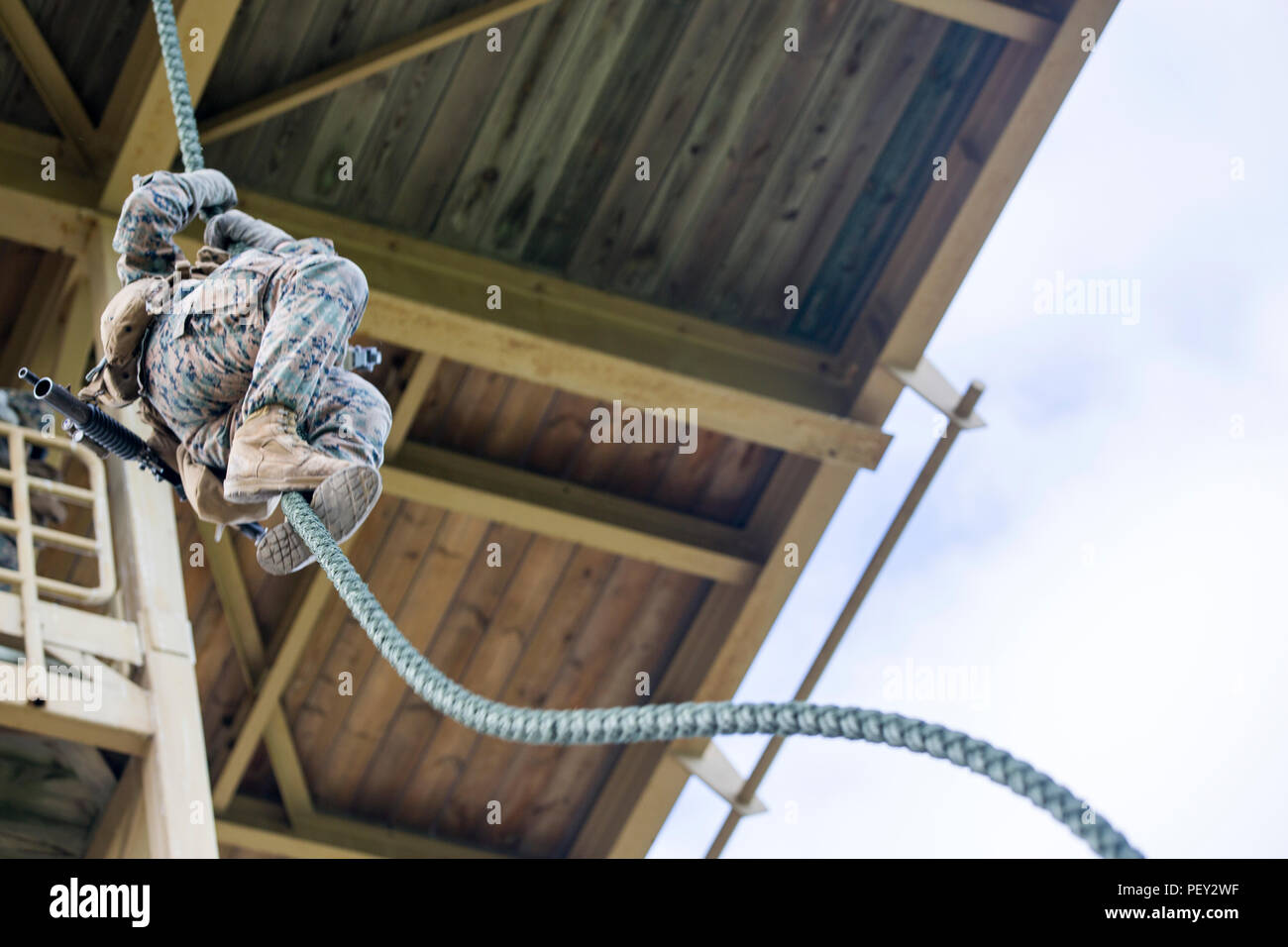 A U.S. Marine with Bravo Company, 1st Battalion, 8th Marine Regiment ...