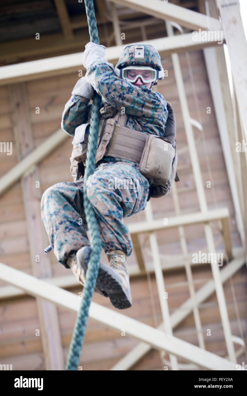 A U.S. Marine with Bravo Company, 1st Battalion, 8th Marine Regiment ...