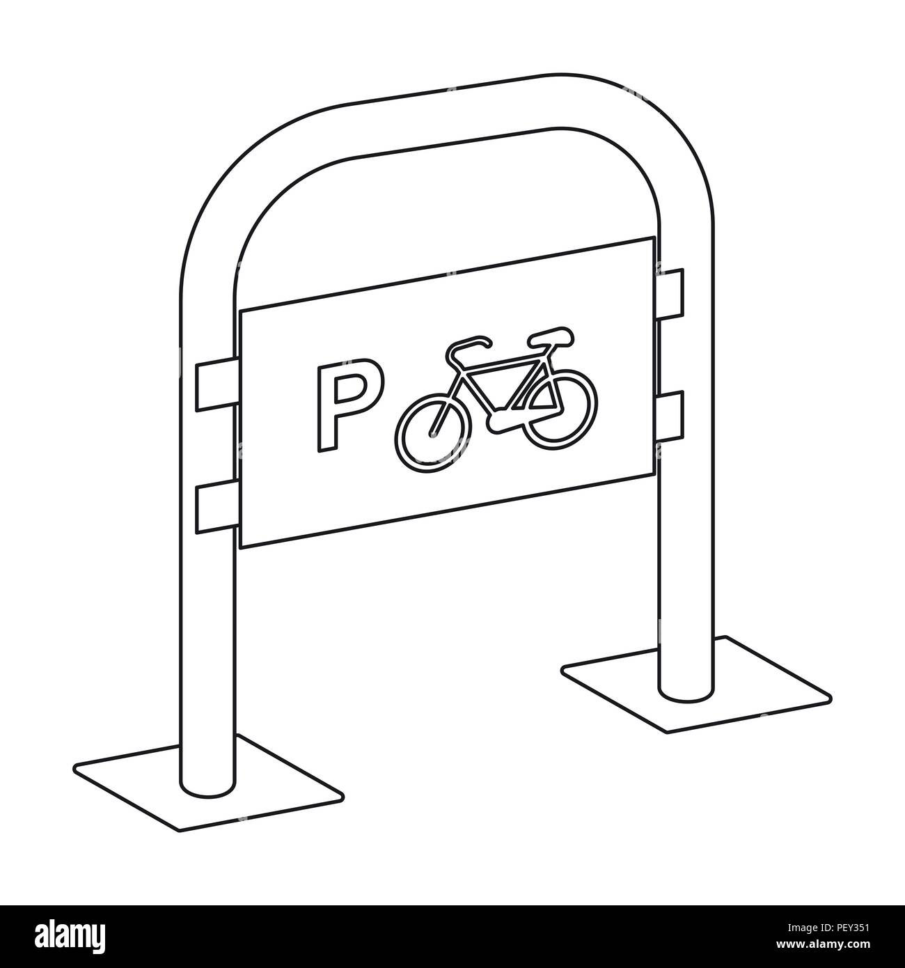 Cycle parking place sign Cut Out Stock Images & Pictures - Alamy