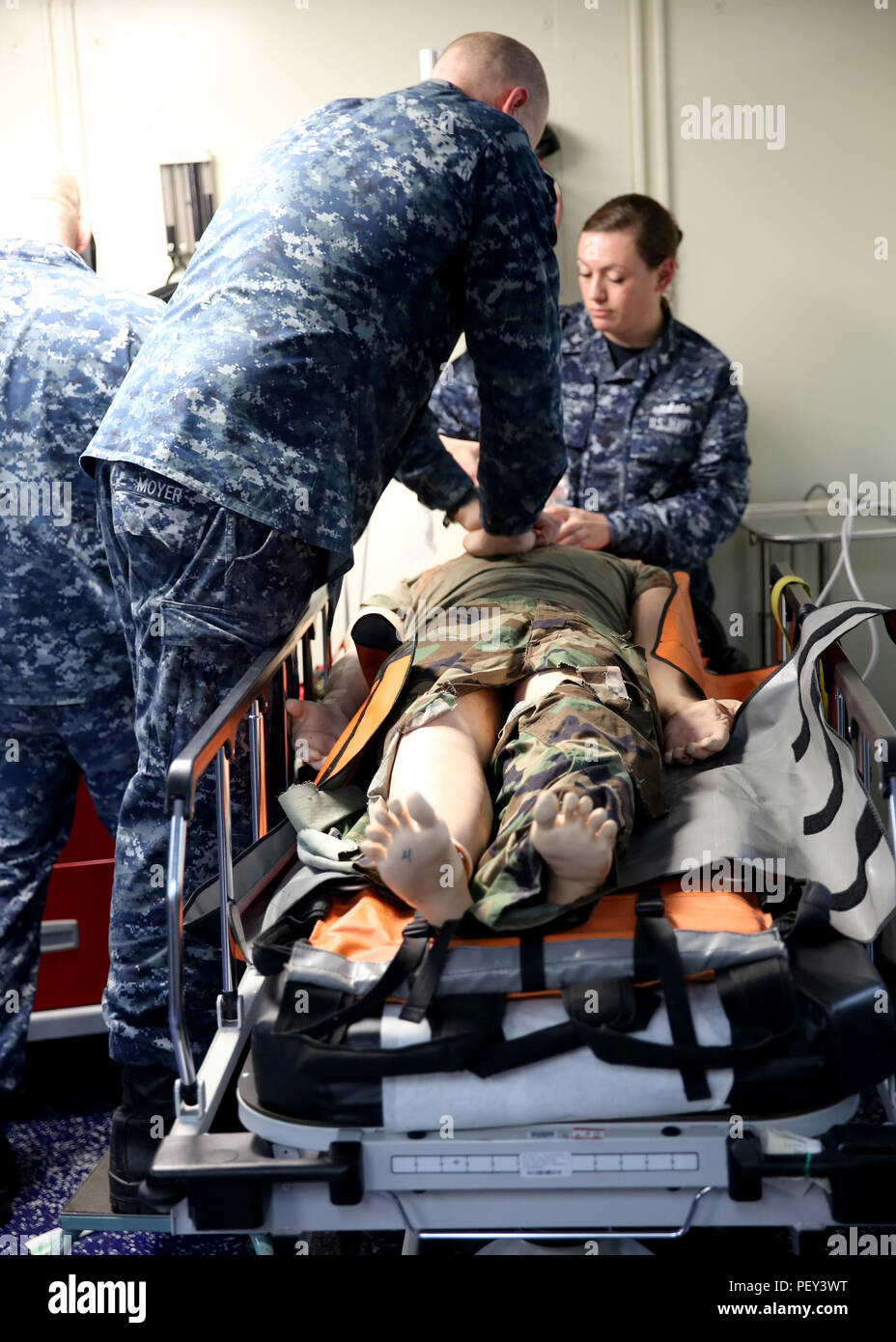 NORFOLK, Va. (Feb. 16, 2016)--Hospital Corpsman Third Class Moyer ...