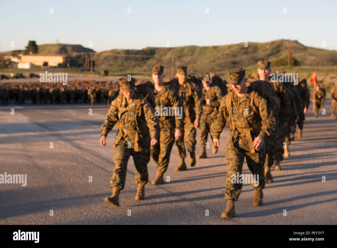 Col. Roberta L. Shea and Sgt. Maj. David A. Wilson lead I Marine ...