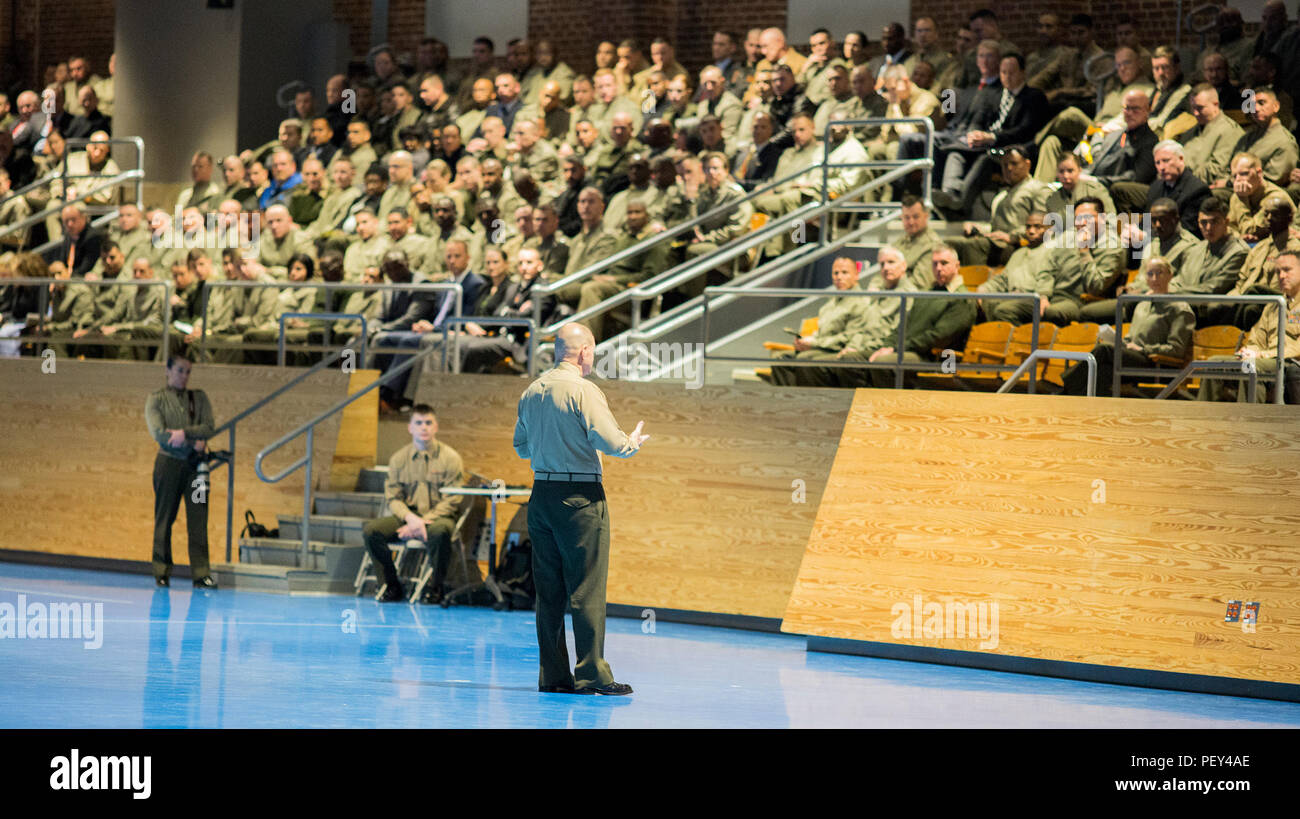 Marine Corps Commandant Gen. Robert Neller addresses Marines during a ...