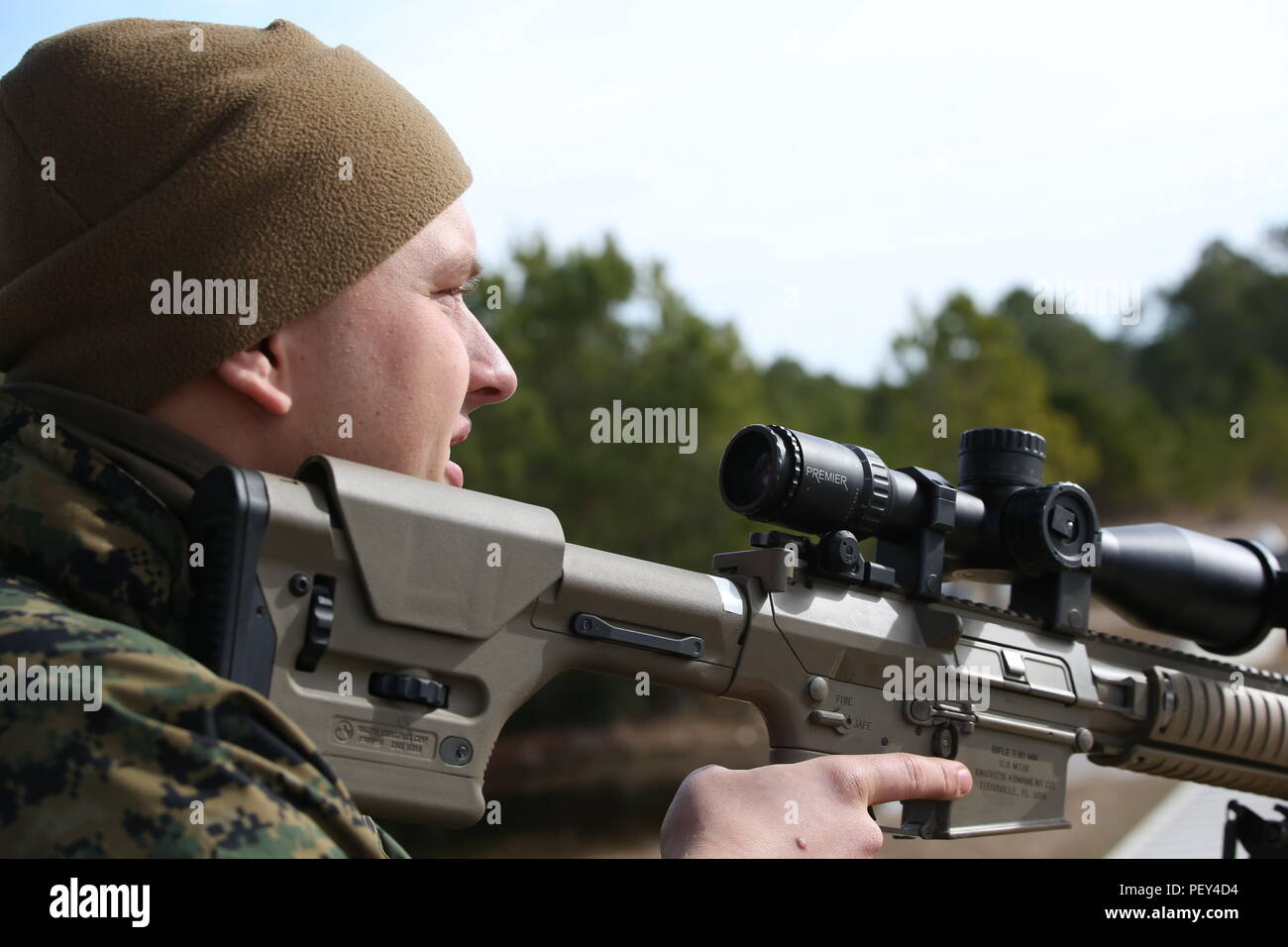 Lance Cpl. Hunter Landrum, a military policeman with Bravo Company, 2nd ...