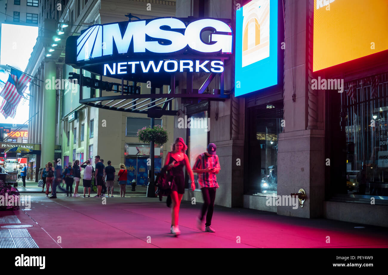 The offices and studios of the MSG Networks opposite Penn Station in ...