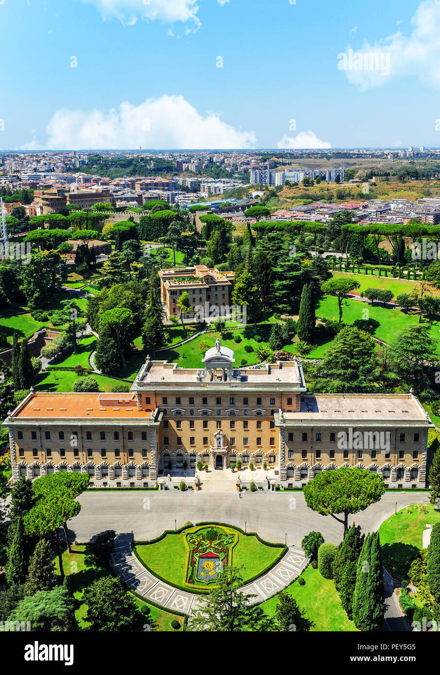 View on Vatican city and the Pope's residence Stock Photo - Alamy