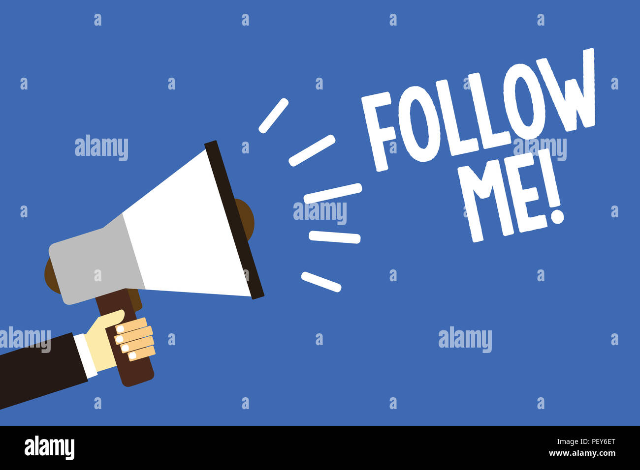 Handwriting text writing Follow Me. Concept meaning Inviting a person ...