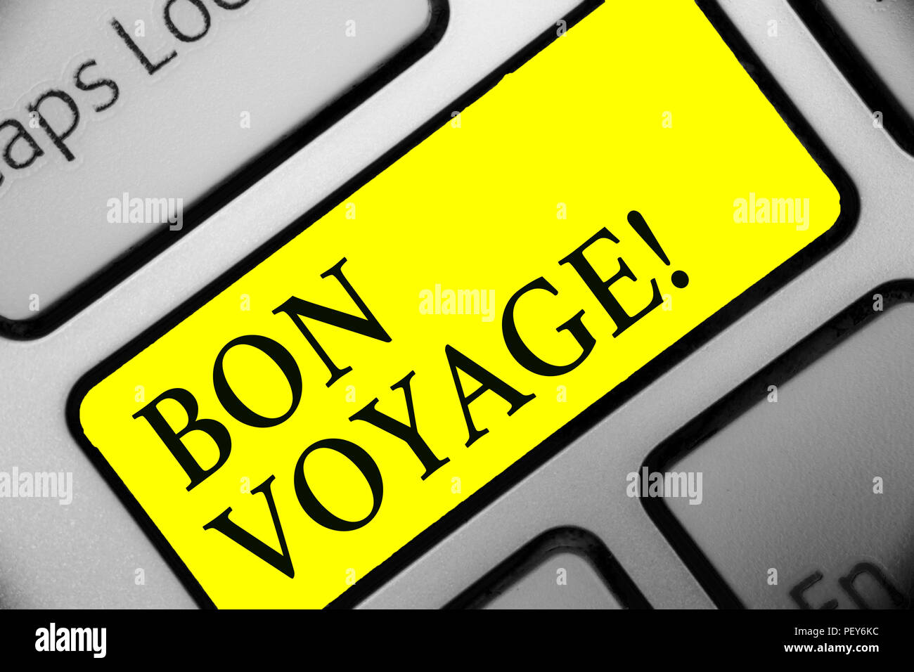Conceptual hand writing showing Bon Voyage. Business photo showcasing ...