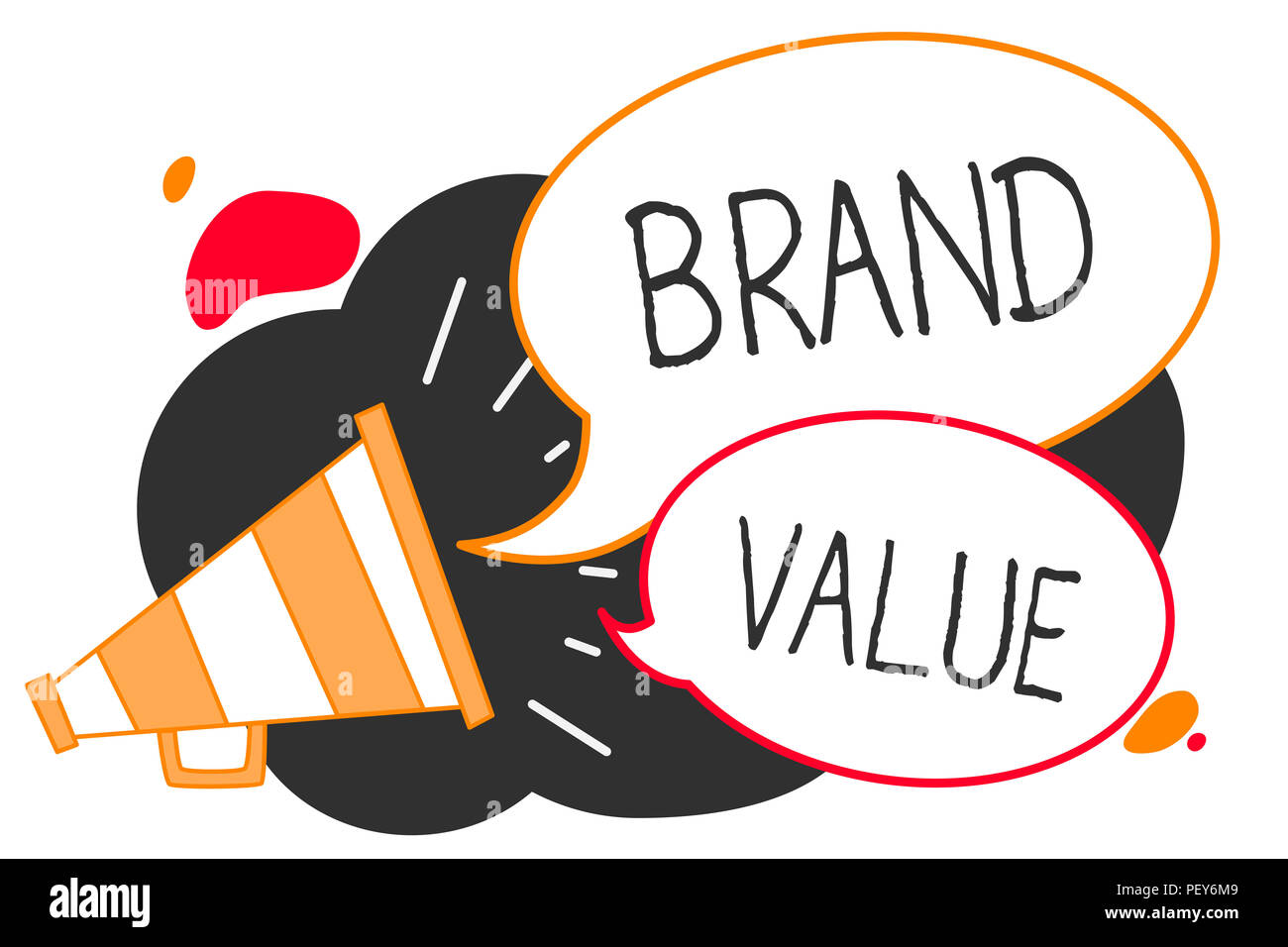 Handwriting text writing Brand Value. Concept meaning company generates ...