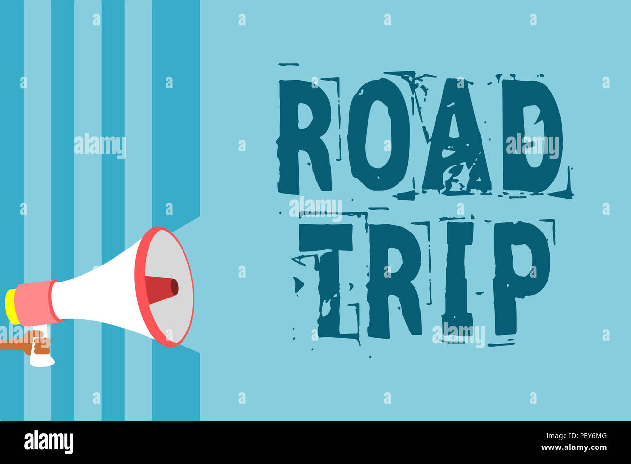 Text sign showing Road Trip. Conceptual photo Roaming around places ...