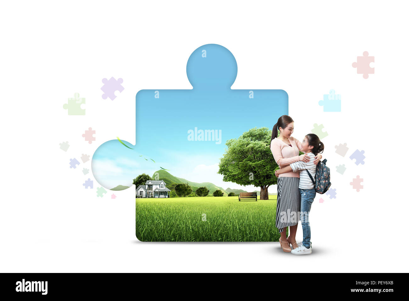 3d graphic house Cut Out Stock Images & Pictures - Alamy