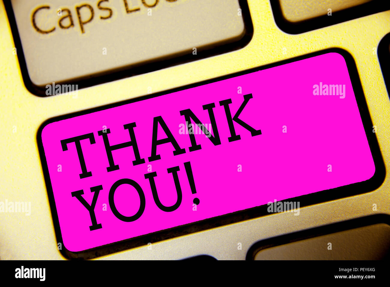 Computer Keyboard With Thank You Key High Resolution Stock Photography ...
