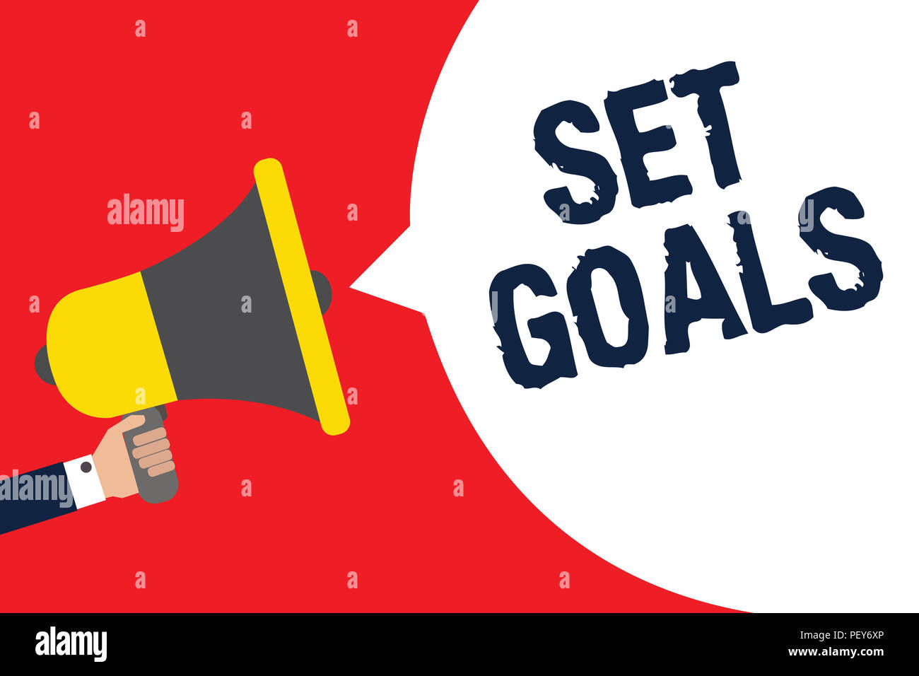 Text sign showing Set Goals. Conceptual photo Defining or achieving ...