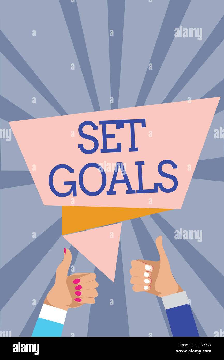 Conceptual hand writing showing Set Goals. Business photo text Defining ...