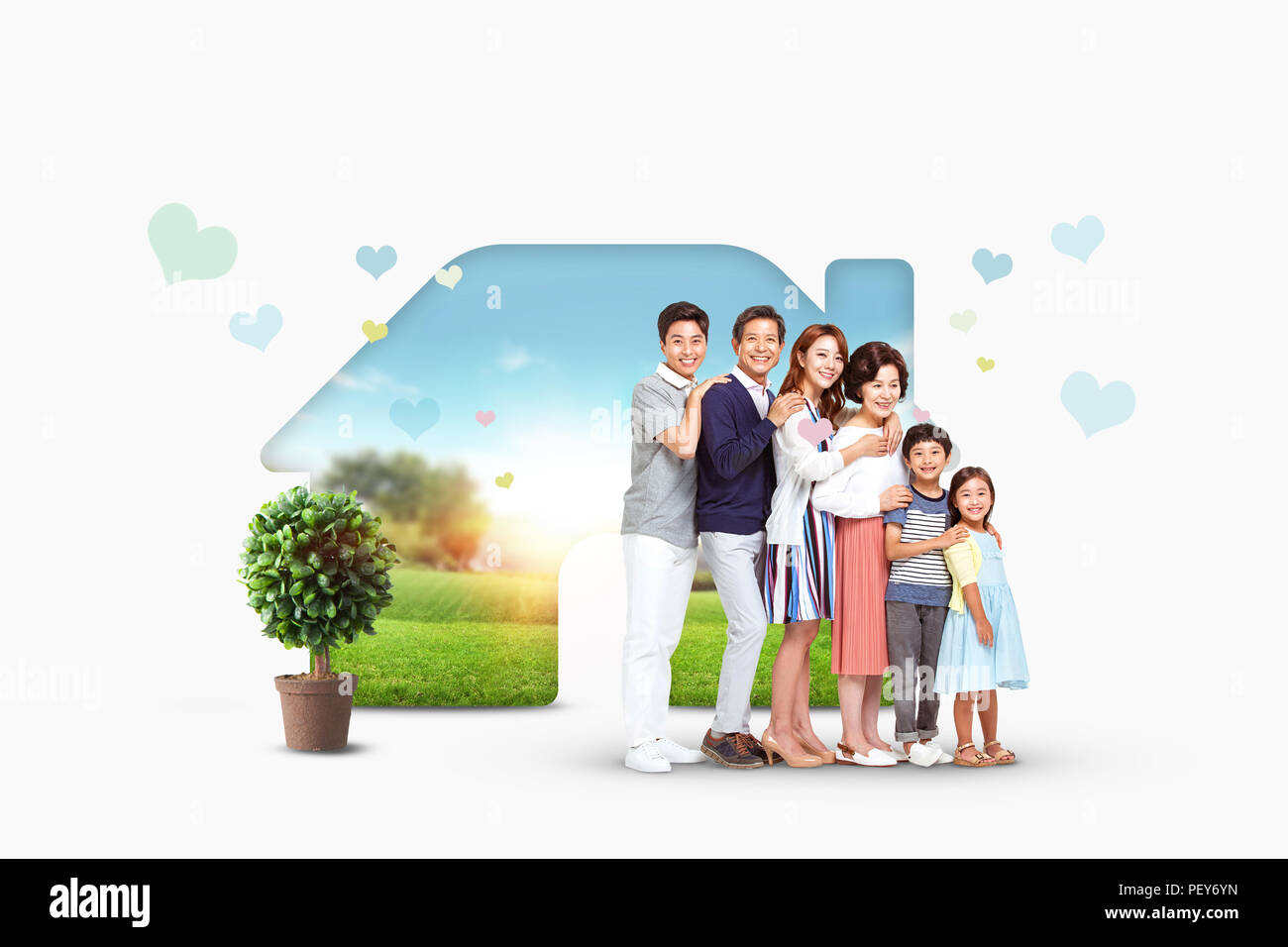 Asian family fun Cut Out Stock Images & Pictures - Alamy