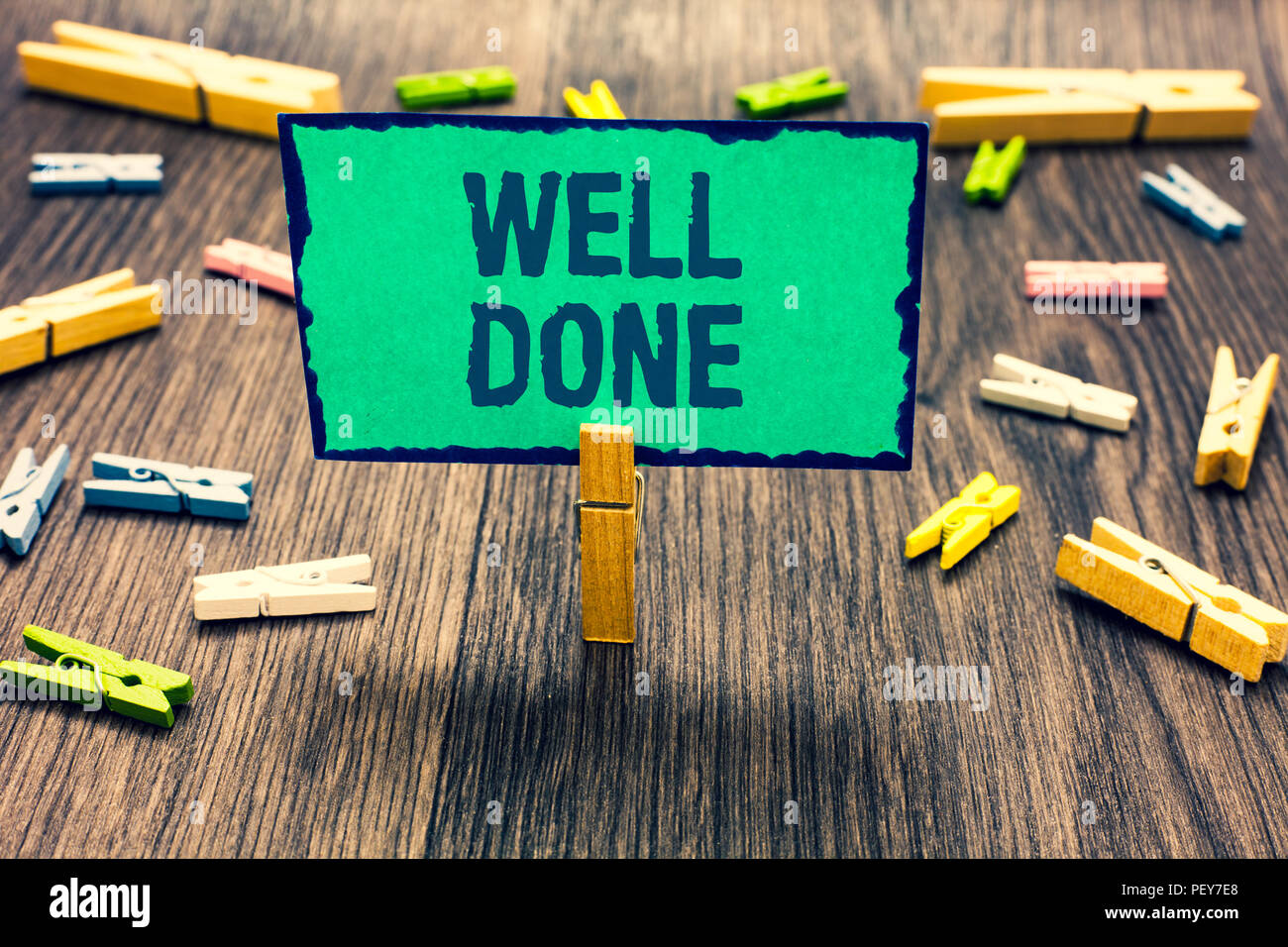 Word writing text Well Done. Business concept for Peform accurately and ...